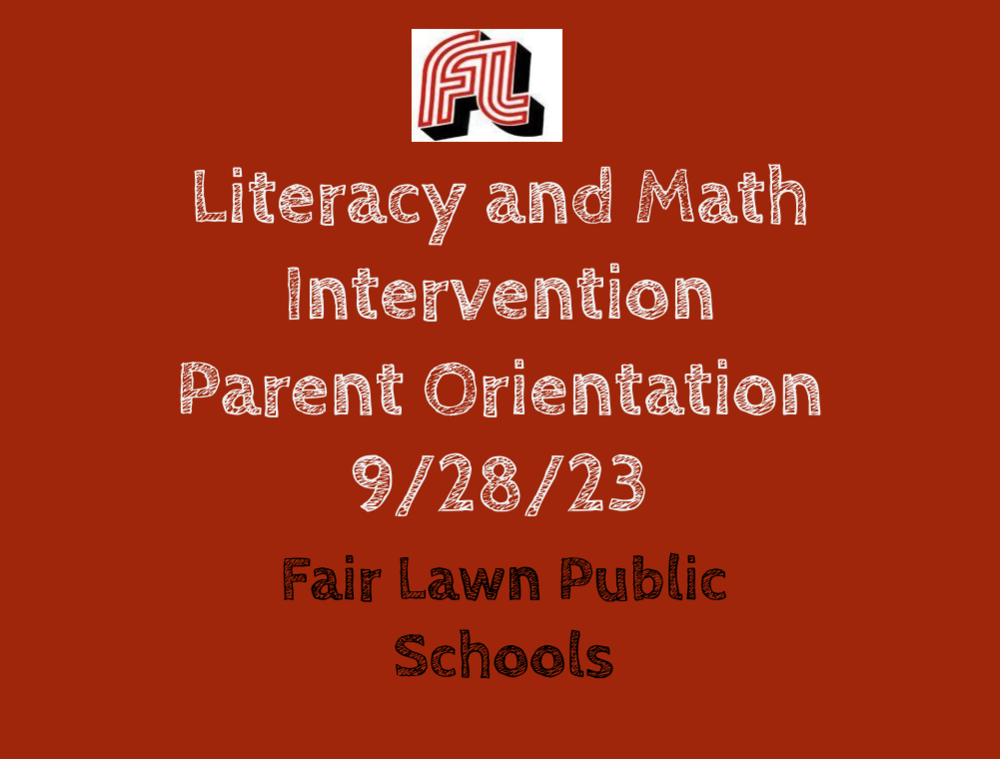 Literacy and Math Intervention Parent Orientation 2023 | Radburn Elementary